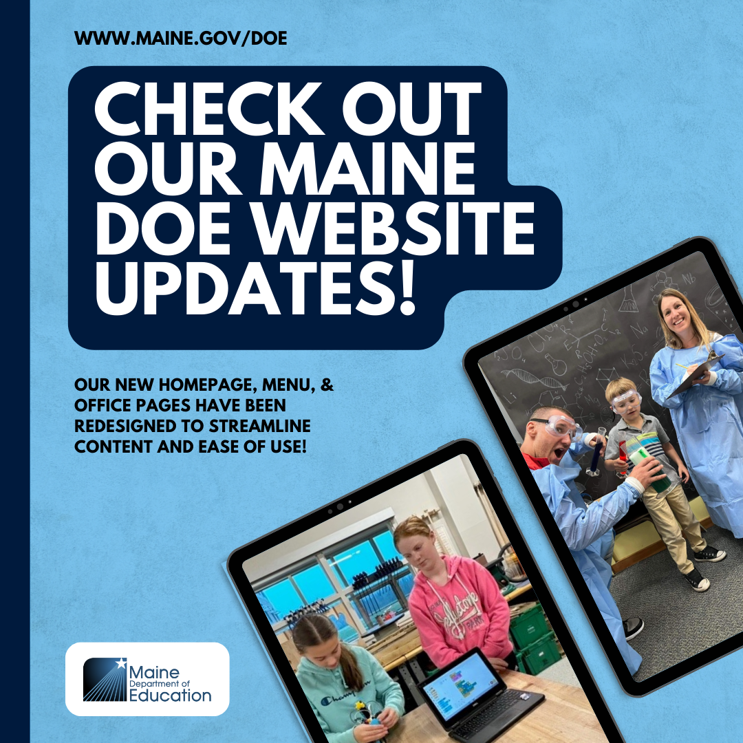 Maine DOE Launches Website Updates! – Maine DOE Newsroom