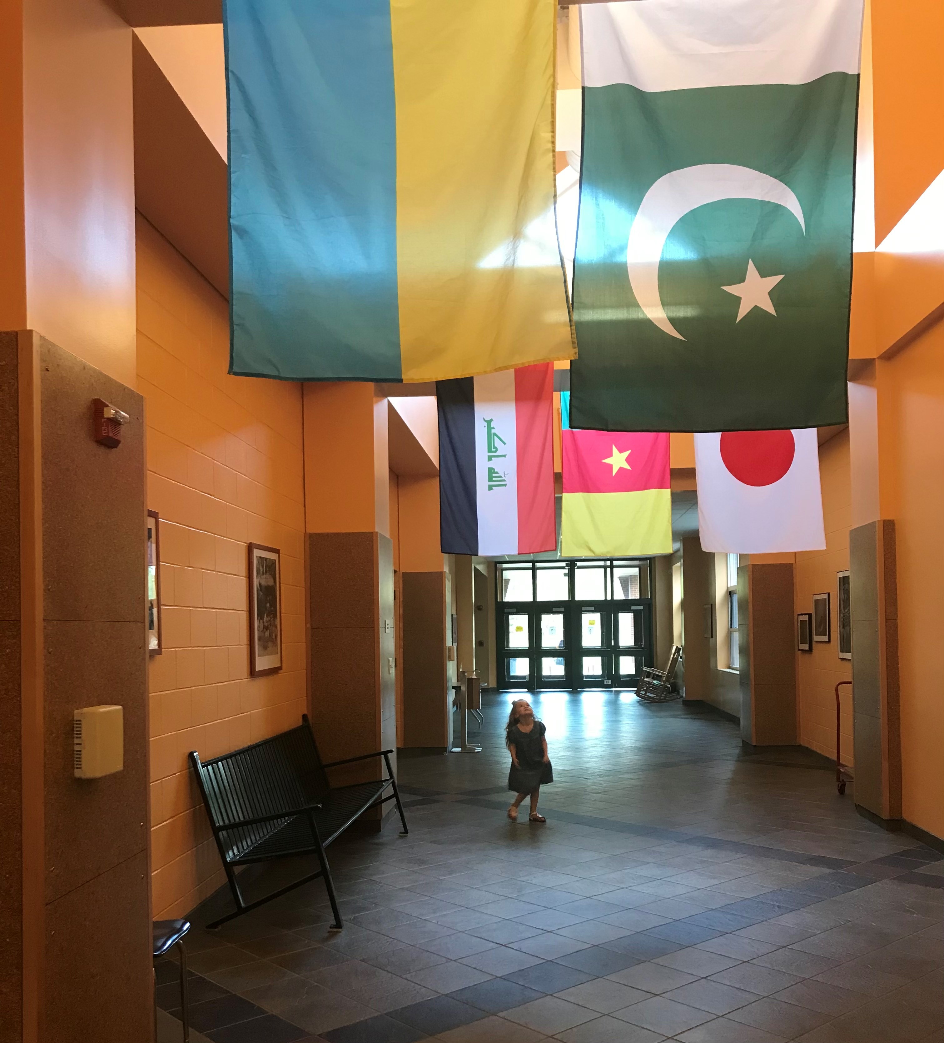 Old Town Elementary Hallway of Flags Celebrates Diverse School ...